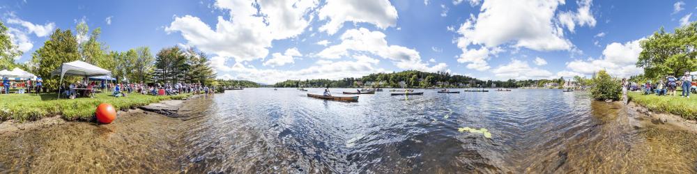 90 Mile Canoe Race Finish line | Adirondacks, USA