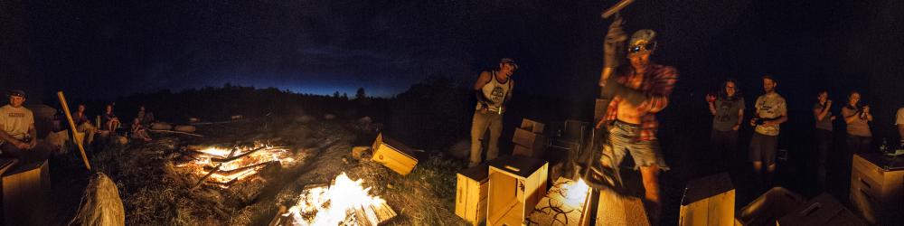 Fledging Crow Vegetables Fire Pit | Adirondacks, USA