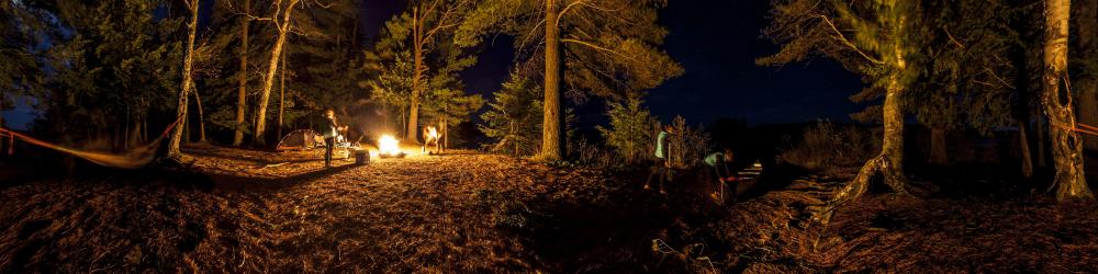 Follensby Clear Pond Island Campfire | Adirondacks, USA