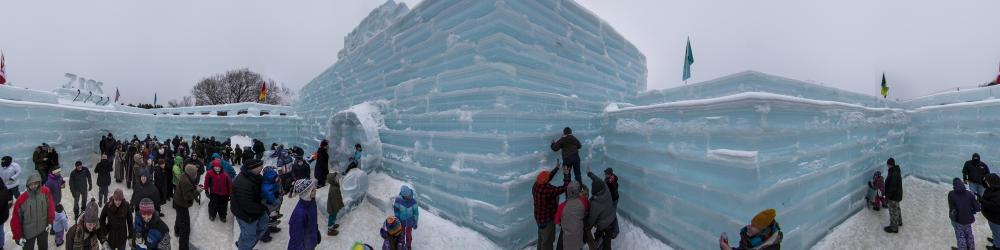 Saranac Lake Winter Carnival Ice Palace Inside | Adirondacks, USA